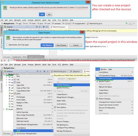 Tfs Connectivity In Android Studio Stack Overflow