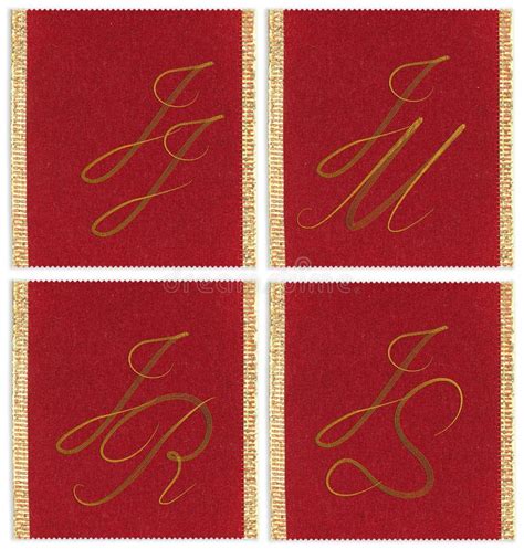 Collection Of Textile Monograms Stock Image Image Of Monograms Anniversary 32773083