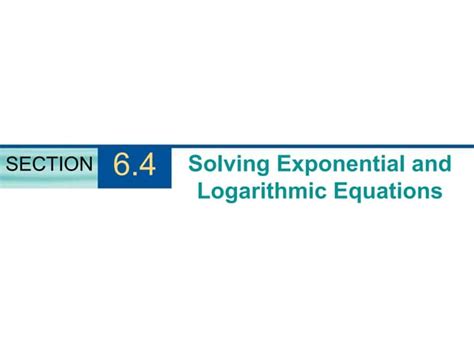 Logarithmic And Exponential Functions Ppt