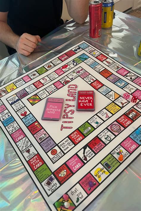 Tipsy Land Your New Favorite Party Board Game 75 Unique Spaces For