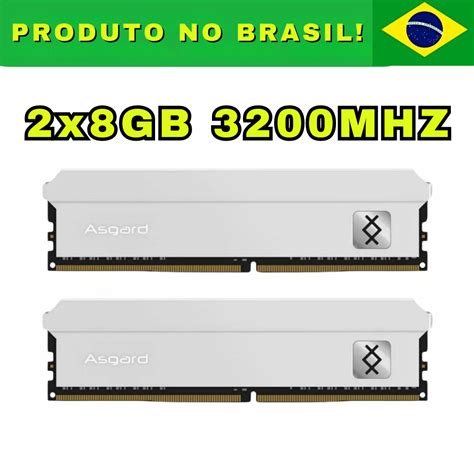MemÓria Ram Asgard 16gb 2x8gb Ddr4 3200 Mhz Nova Lacrada Shopee Brasil