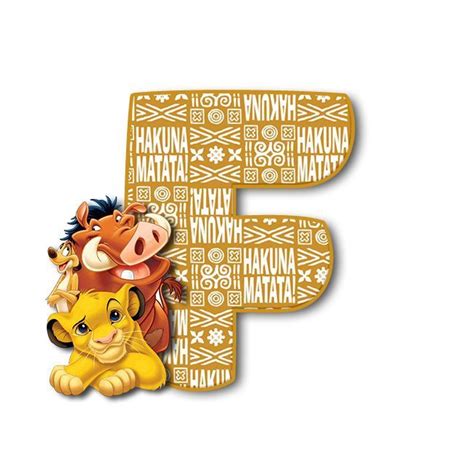 Buchstabe Letter F Disney König Der Löwen König Der Löwen Disney