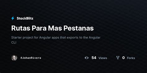 Rutas Para Mas Pestanas Stackblitz