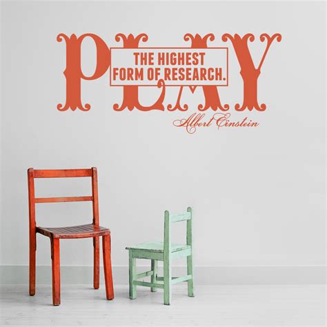 Play The Highest Form Of Research Wall Decal