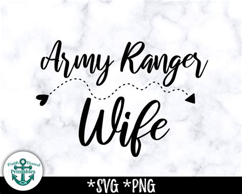 Army Ranger Wife Svg Army Ranger Wife Png Proud Army Wife Svg Etsy