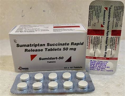 Sumatriptan Tablet Strength 50 Mg At ₹ 1500 Strip Sumatriptan Tablet In Hyderabad Id