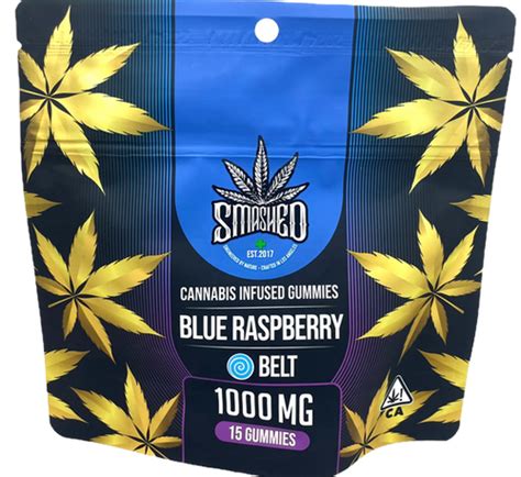 Smashed Blue Raspberry Belts 1000mg Transend Concierge