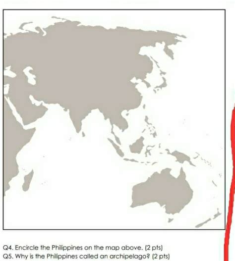 Solved Q4 Encircle The Philippines On The Map Above 2 Pts Q5 Why