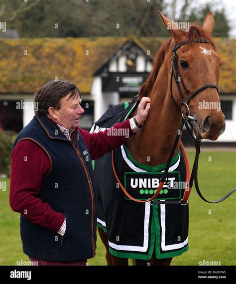Trainer Nicky Henderson And Luccia During A Visit To Nicky Henderson S