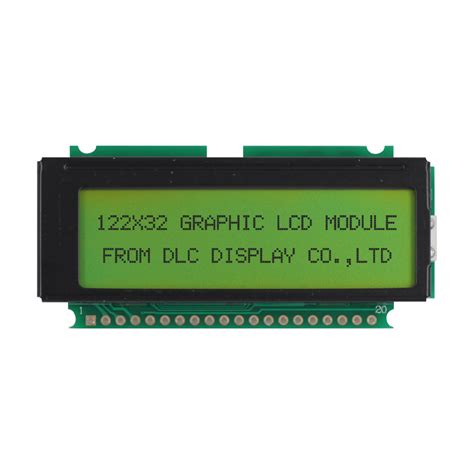 122x32 Graphic Lcd Display Yellowgreen Backlight Stn Dlc Display