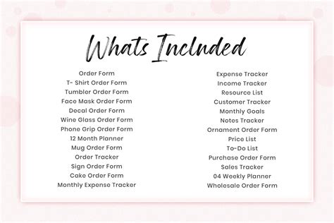 Craft Business Forms Printable Craft Order Forms