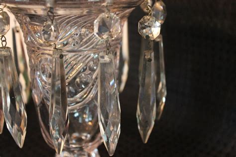 Antique Heisey Glass Ipswich Candle Vase With Candle Insert Etsy