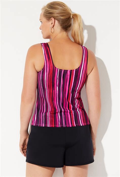 Plus Size Powerlines Classic Tankini With Loose Short