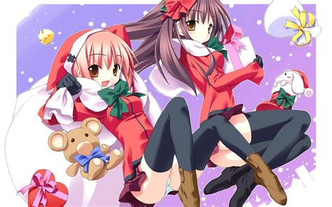 Christmas Anime Girls Wallpapers Wallpaper Cave
