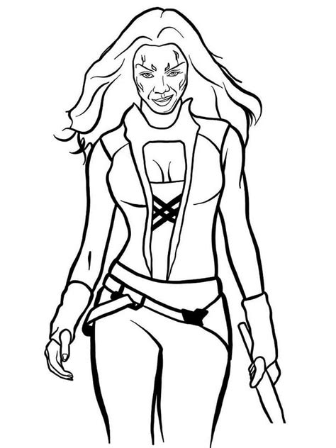 Gamora 13 Coloring Page