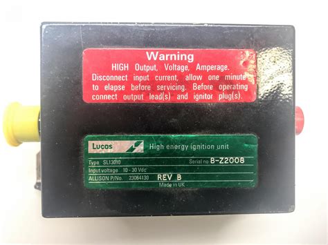 Rolls Royce Exciter Assembly Ignition Pn 23064130 Sn B Z2008