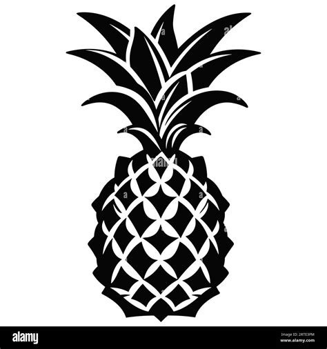 Pineapple Symbol Icon Flat Vector Stock Vector Image And Art Alamy
