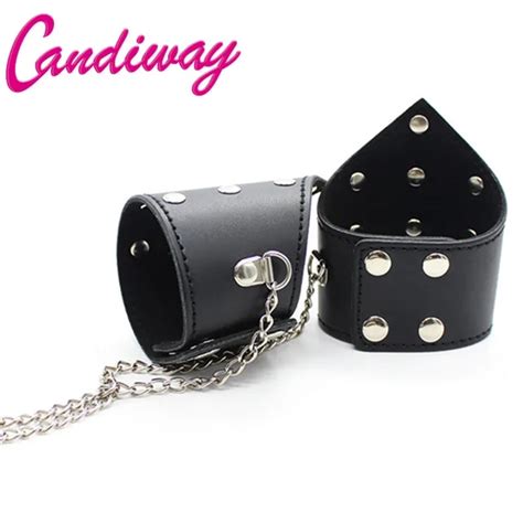 Candiway Strict Handcuffs Ankle Restraints Cosplaybondage Play Punk Bdsm Adult Games Sex Flirt