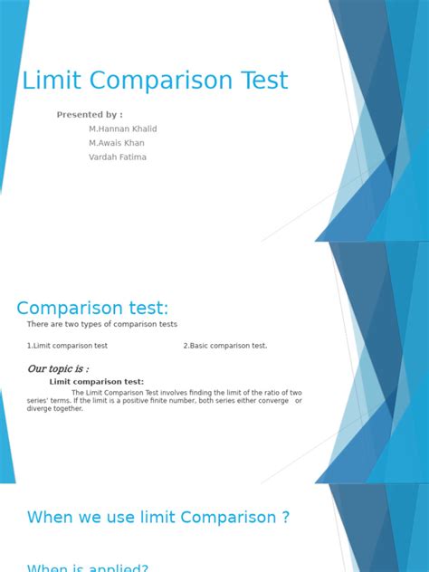 Limit Comparison Test 2 Pdf