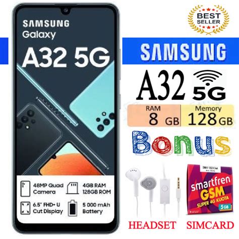 Samsung Galaxy A32 5G RAM 6 128 GB 8 128 GB FULLSET Bergaransi FREE