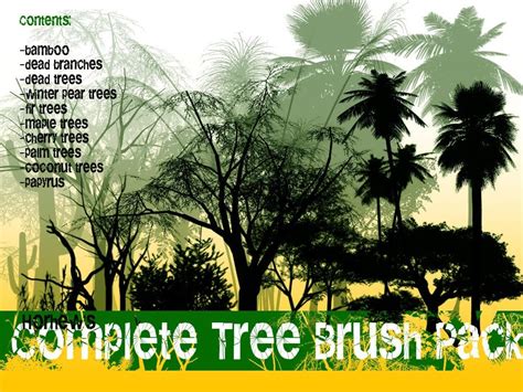 Complete Tree Photoshop Brush Pack