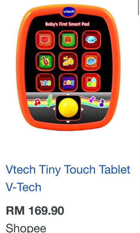 Vtech Tiny Touch Tablet Hobbies And Toys Toys And Games On Carousell