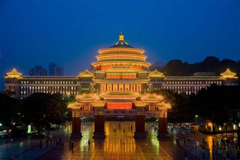 谭氏瓦楞灯古建筑夜景灯光艺术城市新地标