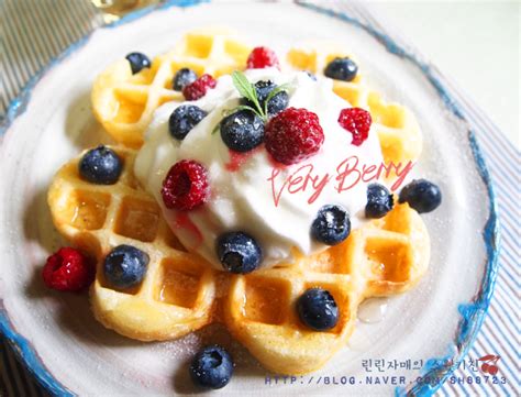 아메리칸 와플만들기 폭신폭신 달콤한 베리베리 와플만드는법 집에서 와플만들기 네이버 블로그