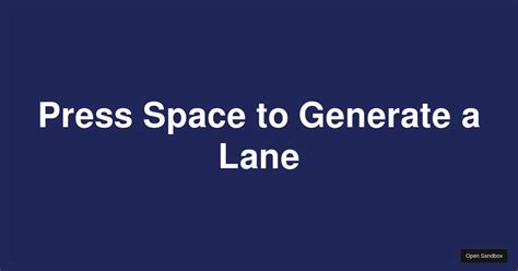 Lane Chooser Codesandbox