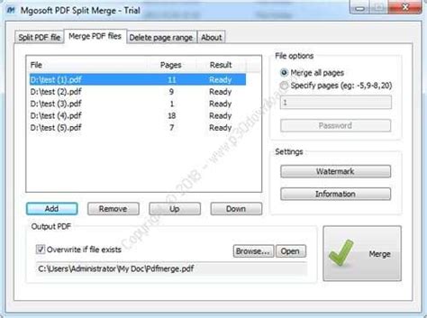 دانلود Mgosoft Pdf Split Merge جداسازی و ترکیب Pdf