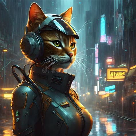 Meet Mia An Anthropomorphic Feline Robot Girl With A Sleek Cyberpunk