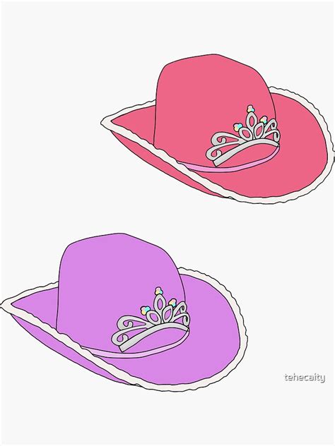 Cowgirl Hats Sticker For Sale By Tehecaity Redbubble