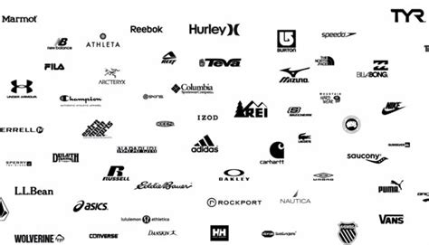 Athletic Shoe Logos Activewear List Of Athletic Shoe Brands Logo