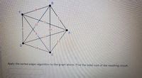 Answered 13 10 15 E Apply The Sorted Edges Algorithm To The Graph