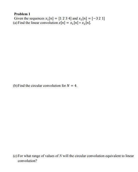 Solved B Find The Circular Convolution For N C For Chegg