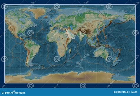 Arabian Tectonic Plate Physical Compact Miller Volcanoes And Stock Illustration