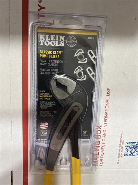 Klein Tools D505 10 Classic Klaw Pump Pliers 10” New Free Shipping