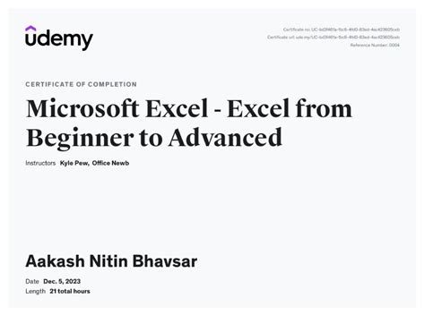 Aakash Bhavsar On Linkedin Microsoft Excel Dataanalysis Udemy
