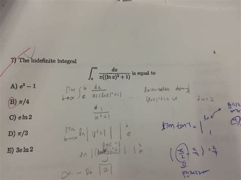 Solved The Indefinite Integral Integral E Infinity Dx X Ln Chegg