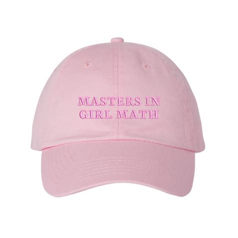 Embroidered Masters In Girl Math Hat Basic Cap Let Me Girl Math Cute