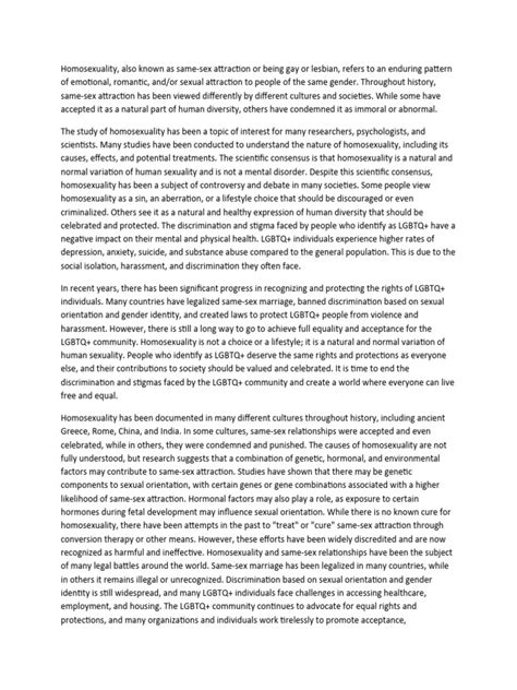 Homosexuality Pdf Homosexuality Sexual Orientation