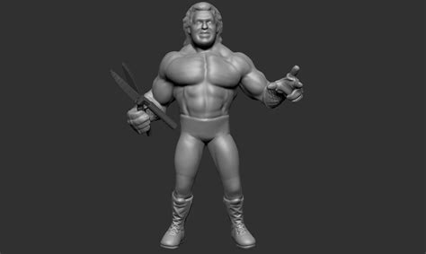 Obj File Wrestler Brutus The Barber Beefcake Wwf Wwe Ljn Fan Art 💈 ・3d
