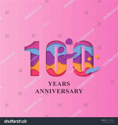 100 Years Anniversary Design Template Vector Stock Vector Royalty Free