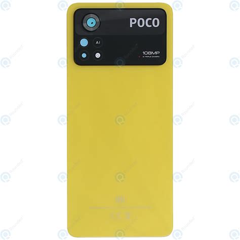 Xiaomi Poco X4 Pro 5g 2201116pg Battery Cover Poco Yellow 5600060k6p00
