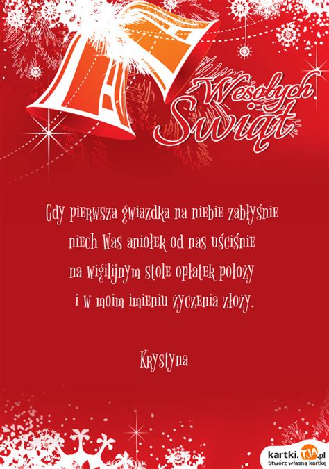 Gdy pierwsza gwiazdka na niebie zabłyśnie Darmowe kartki