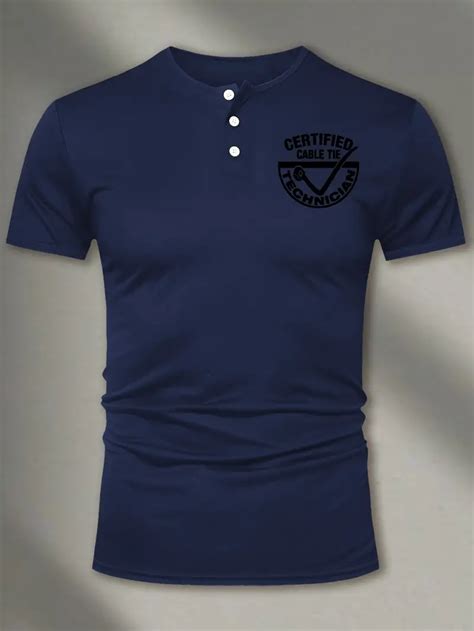 Plus Size Mens Henley Shirts Certified Cable Technician Temu Australia