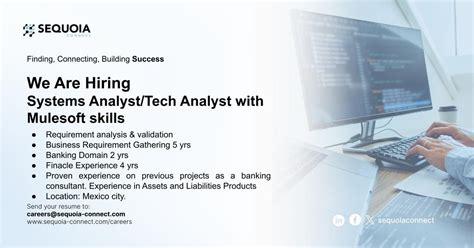 sequoia connect on linkedin systems analyst tech analyst with mulesoft