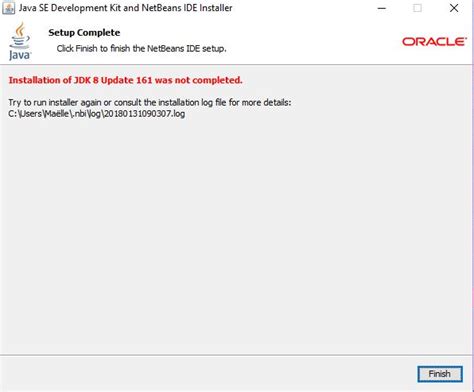 Installation Of Jdk Update Was Not Completed Issue Seinecle Codapps Github
