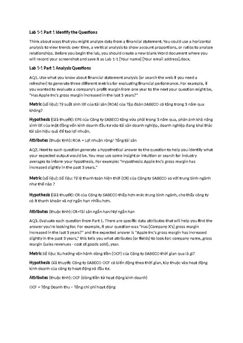 Lab 1 1 Chapter 1 Lab 1 1 Part 1 Identify The Questions Think About