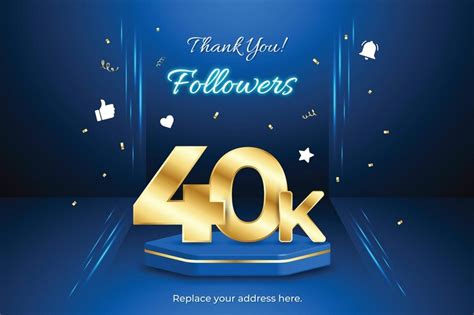 Premium Vector Celebration Social Media Fan 40k Followers Banner Design